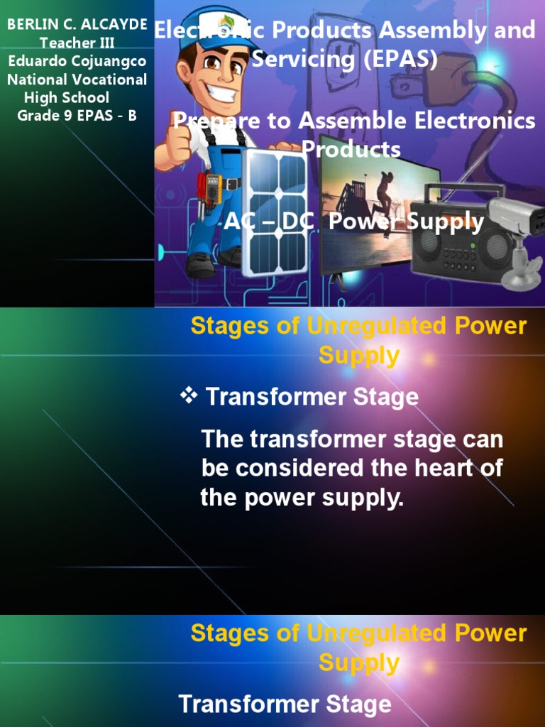 Stages of Power Supply | PDF | Rectifier | Power Supply