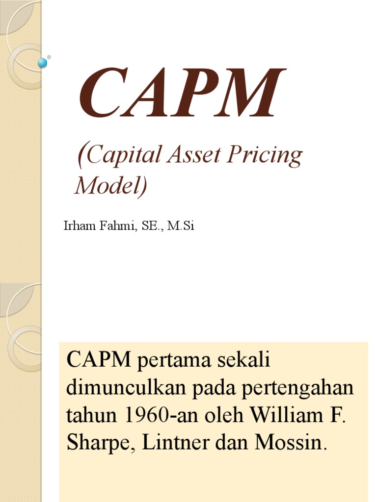 Capm - 1 | PDF | Bisnis | Pengelolaan Keuangan & Uang