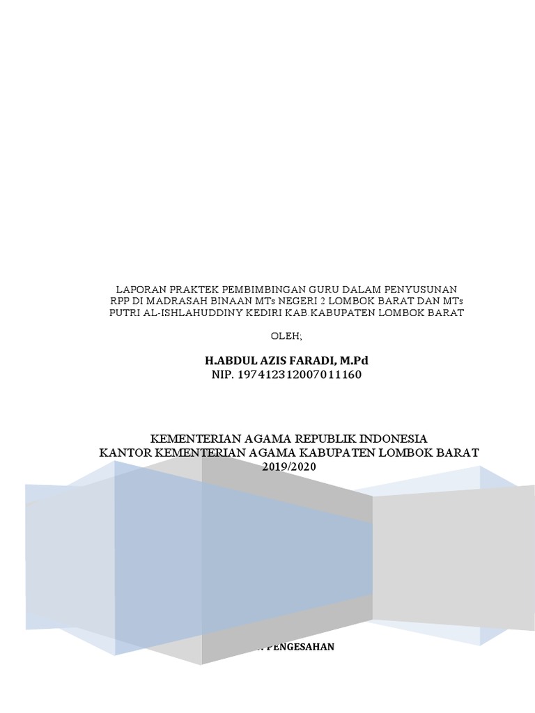 Contoh Laporan LAPORAN PEMBINAAN RPP OK | PDF