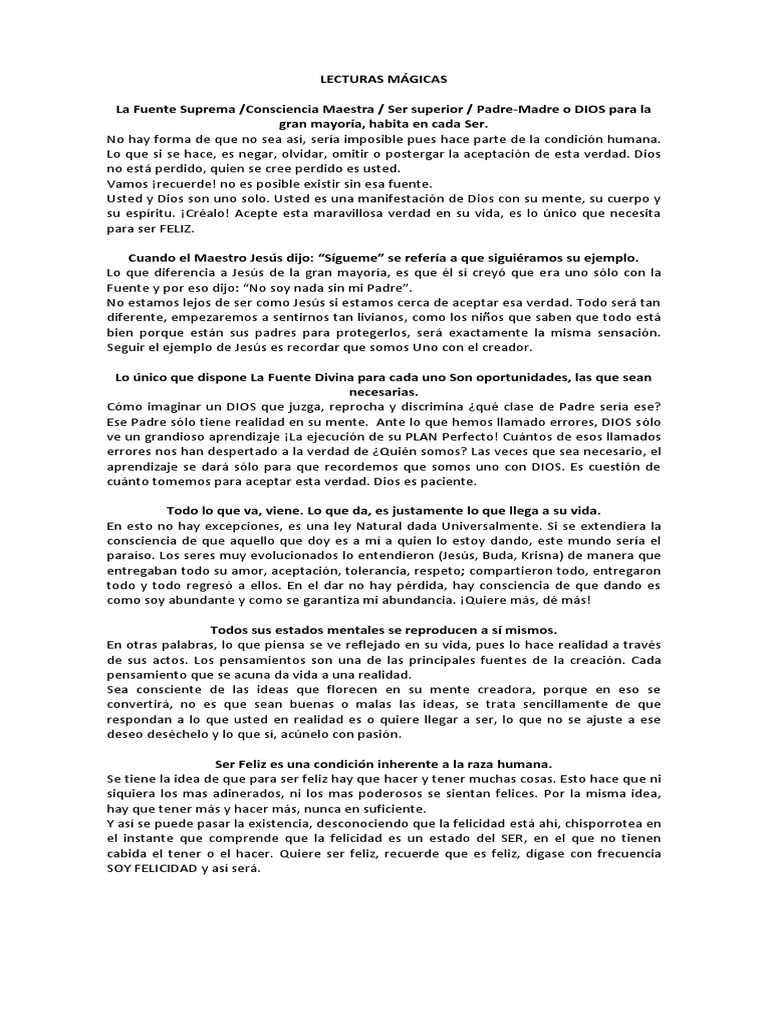 Lecturas Mágicas | PDF | Verdad | Amor