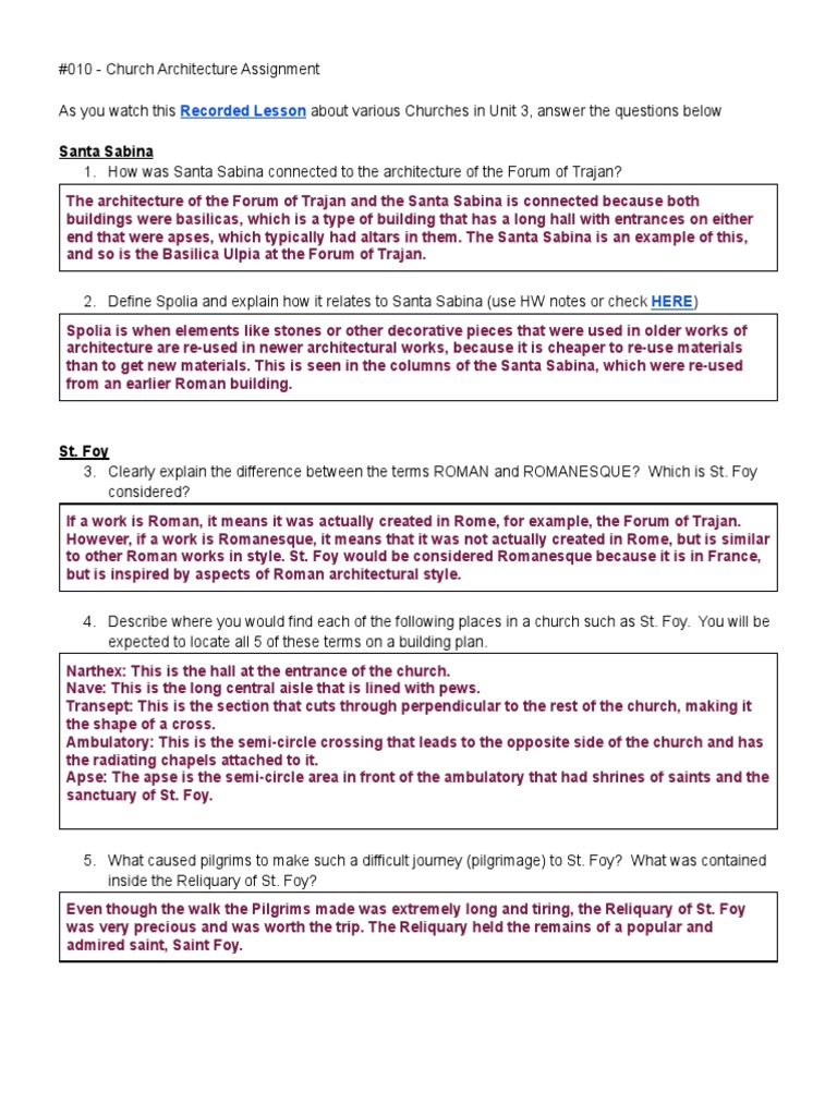 #010 - Church Architecture Assignment | PDF | Gothic Architecture ...