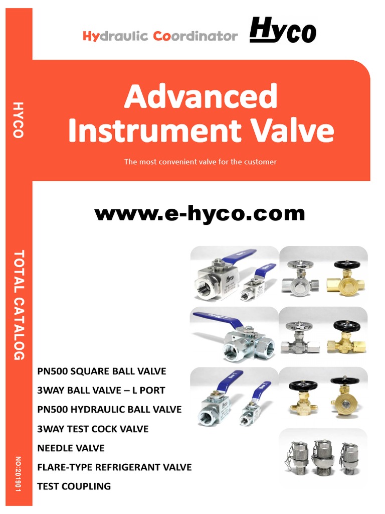 Hyco Total Catalog201901 English 3way Test Valve Needle Valve ...