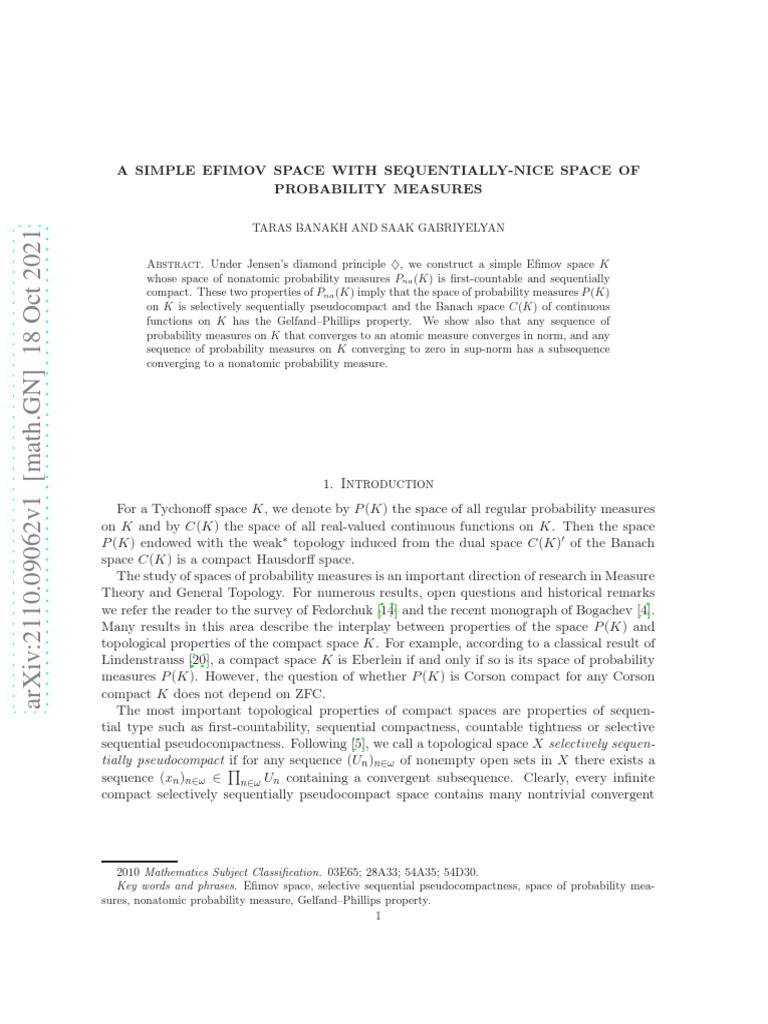 Tially Pseudocompact: Na Na | PDF | Banach Space | Compact Space
