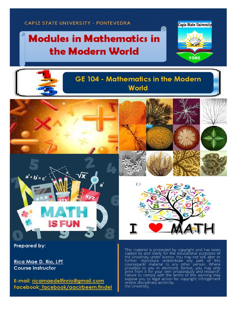 Patterns in Modern Mathematics Module | PDF | Pattern | Fracture