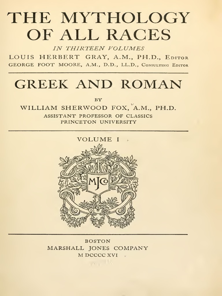 The Mythology of All Races. Volume I. Greek and Roman | PDF | Greek ...