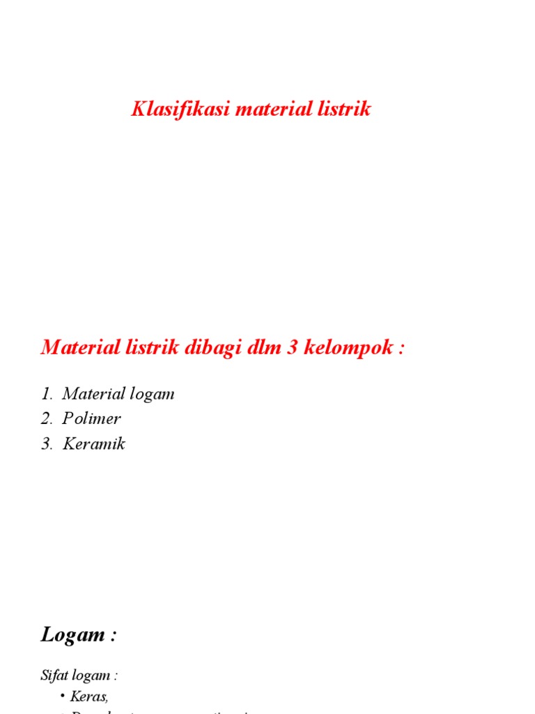 Klasifikasi Material Listrik | PDF