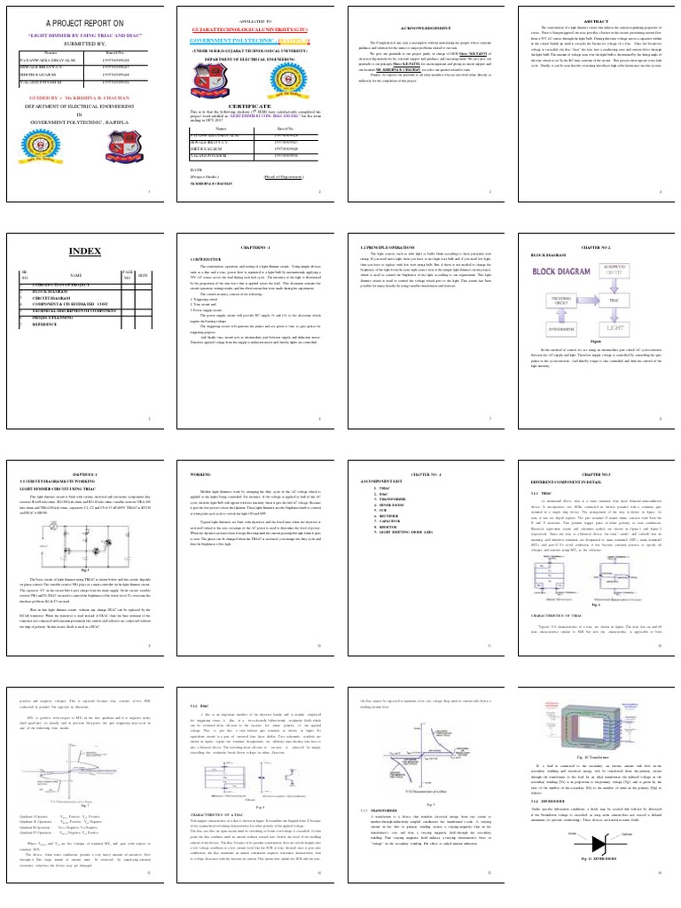 Dimmer Circuitpdf | PDF | Rectifier | Capacitor