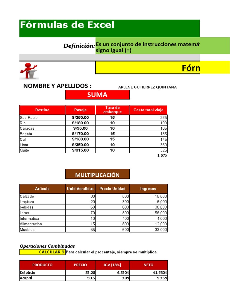 Sesion 26 Excel Practica - Arlene Gutierrez | PDF