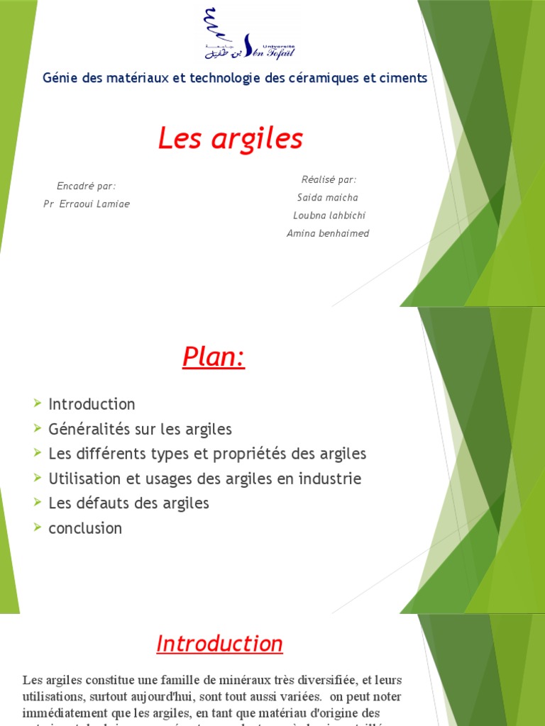 Les Argiles: Types et Usages Industriels | PDF | Argile | Mortier ...