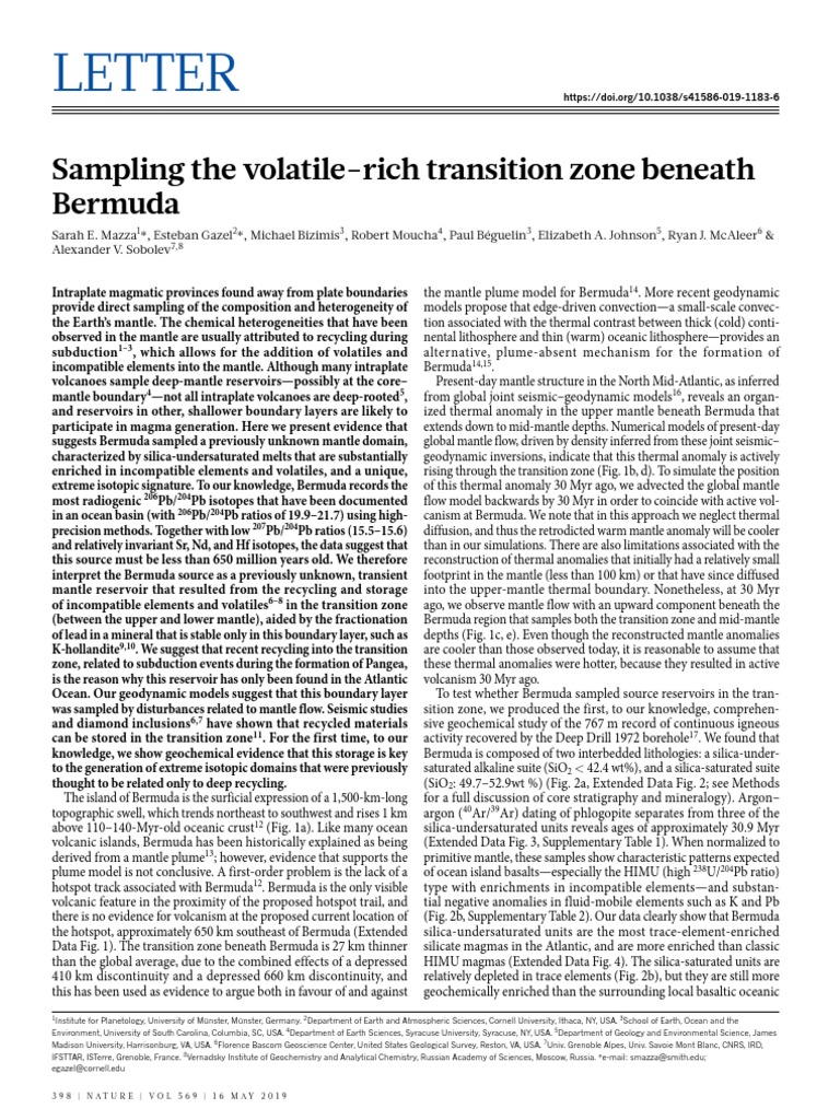 Gazel2019 - Bermuda Volcano | PDF | Magma | Basalt