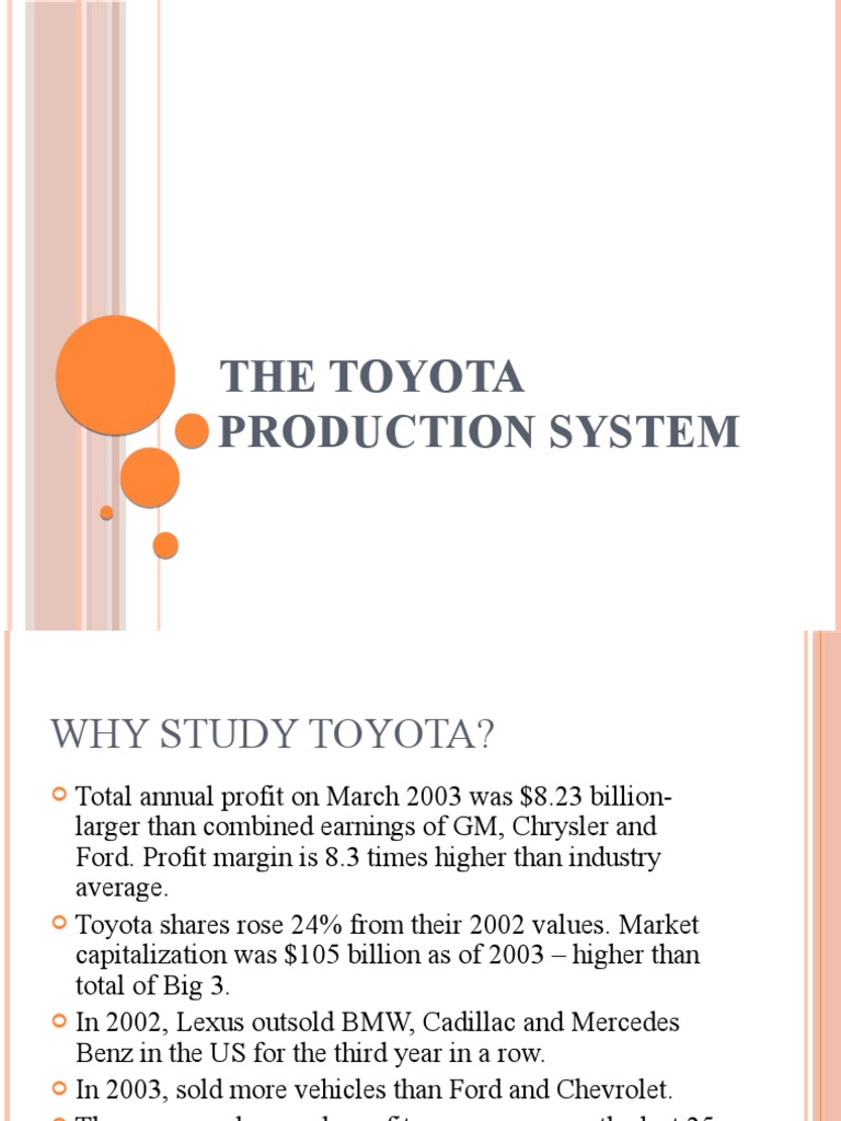 Understanding the Toyota Production System | PDF | Lean Manufacturing ...