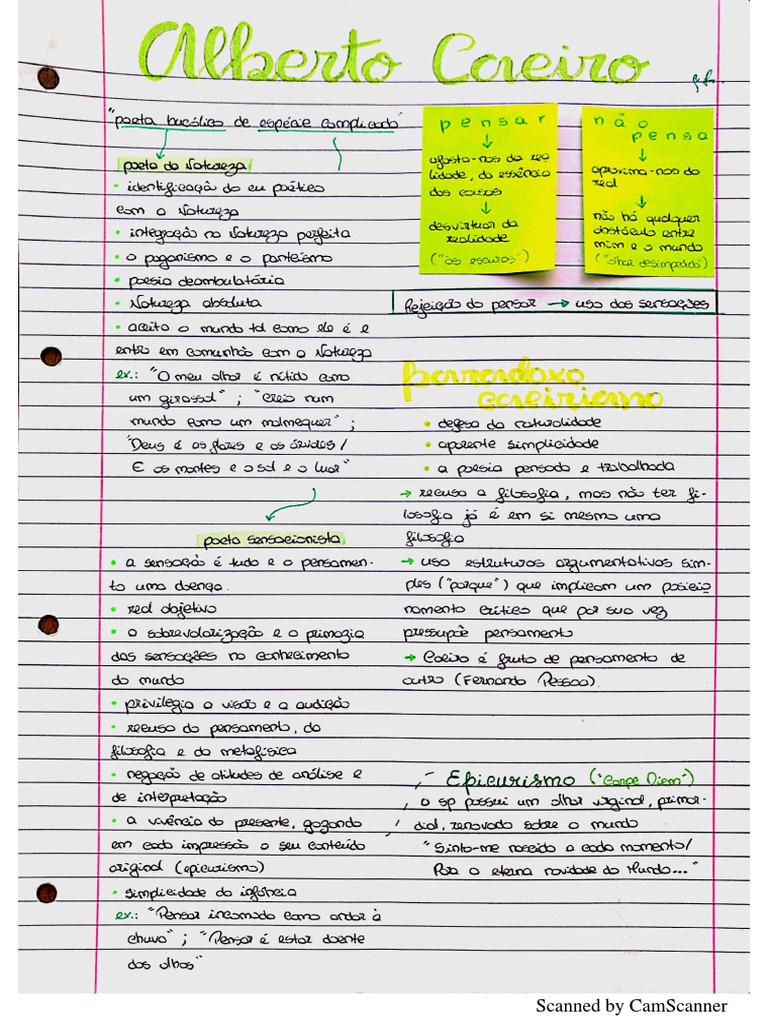 Resumo Alberto Caeiro | PDF