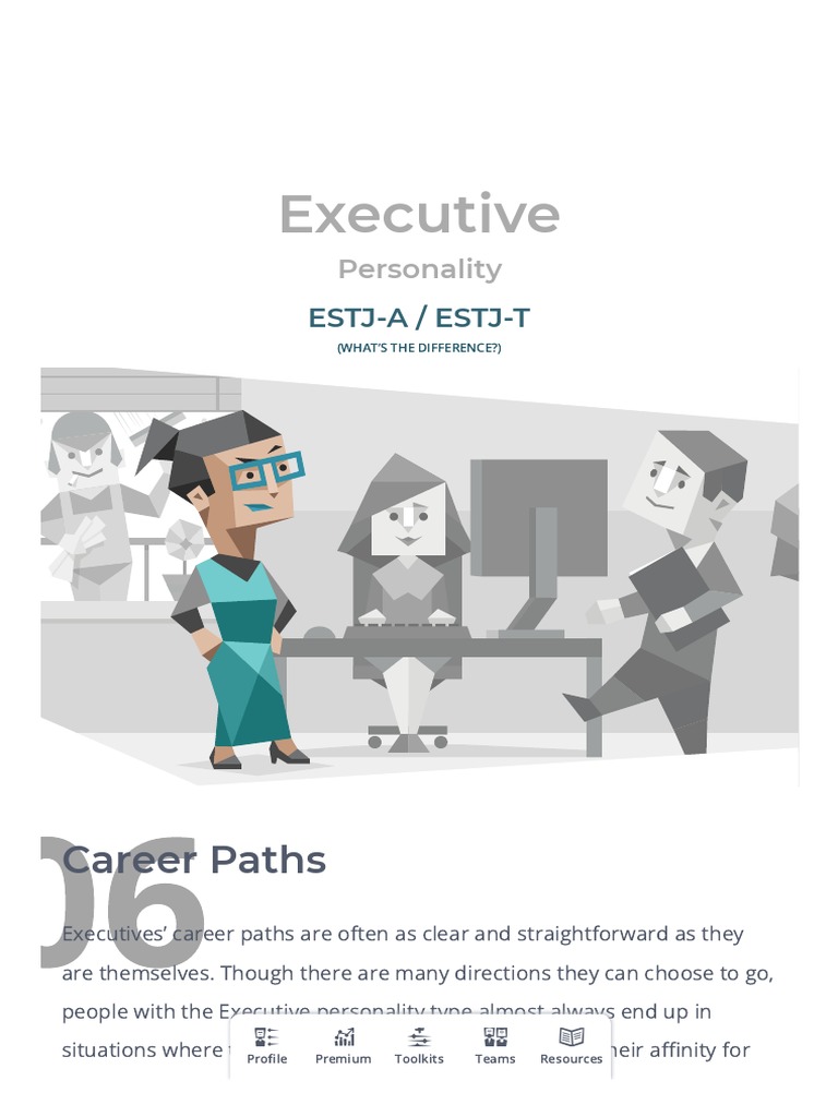 Career Paths - Executive (ESTJ) Personality - 16personalities | PDF