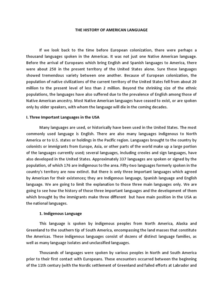 History of American Language | PDF | Spanish Empire | Americas