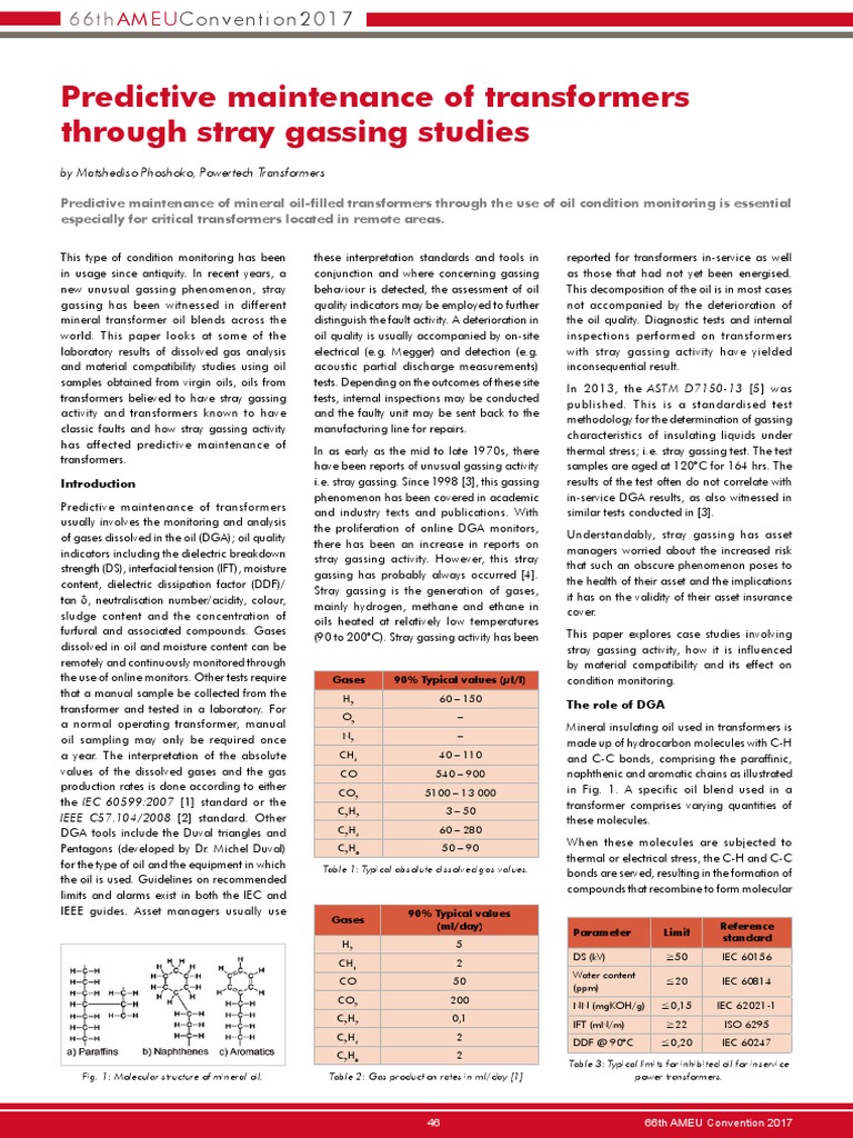 Stray Gassing of Mineral Oil | PDF | Transformer | Gases
