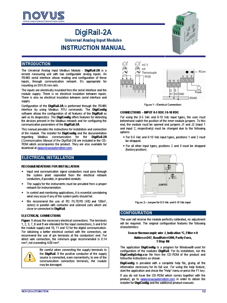 v10x B Manual Digirail-2a English | PDF | Thermocouple | Telecommunications