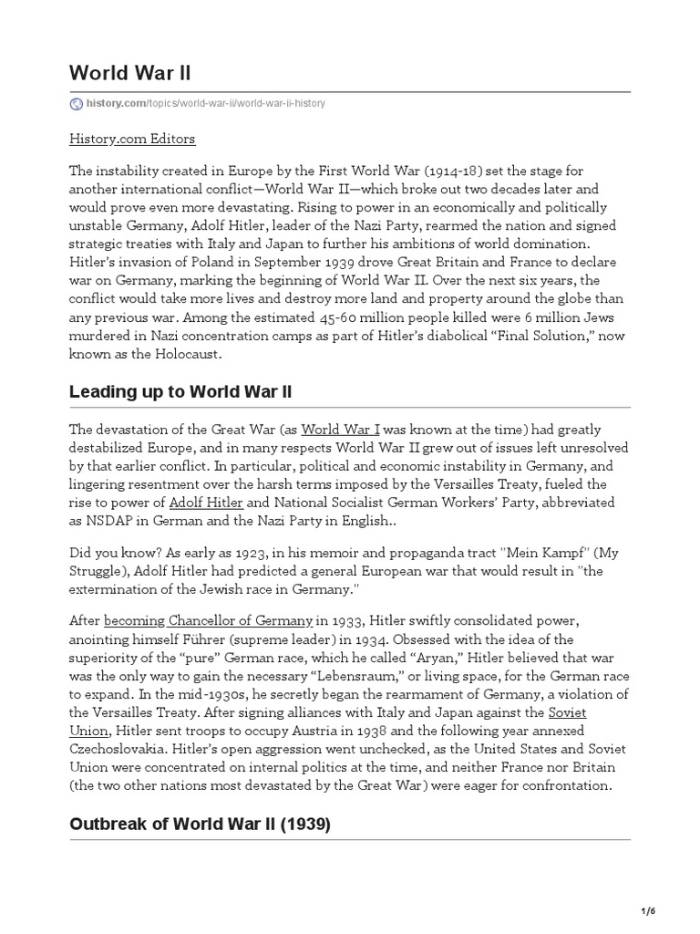 World War II | PDF | World War II | Allies Of World War II