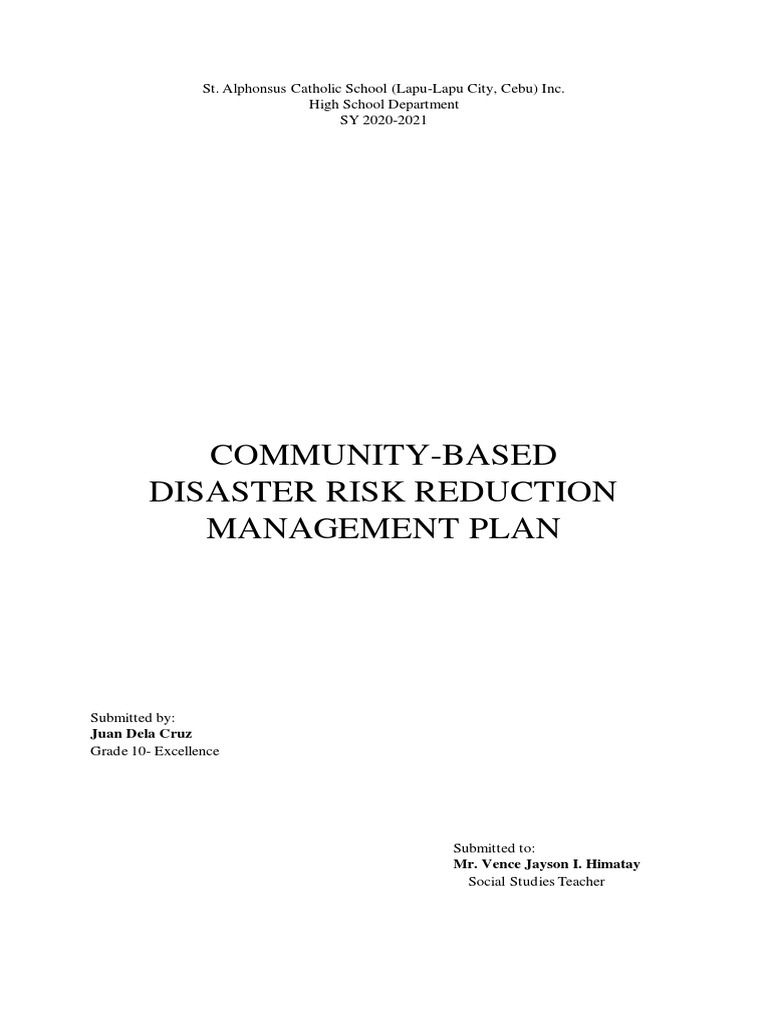 Updated Disaster Plan Guide | PDF | Emergency Management | Safety