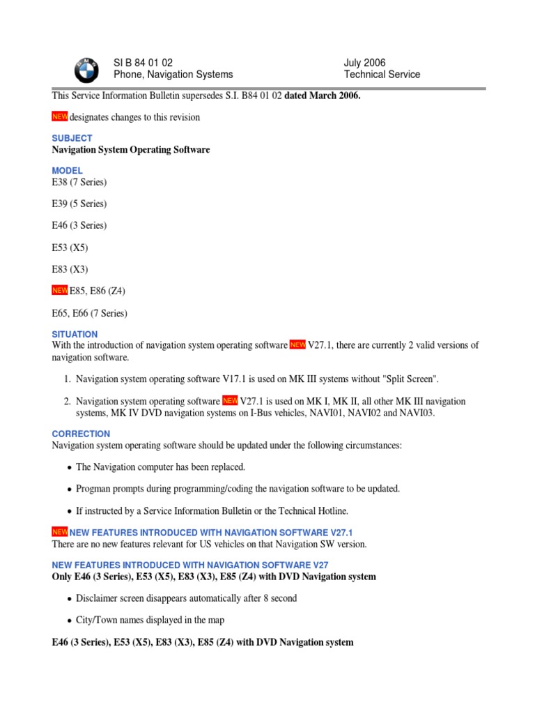 Navigation System Operating Software: Subject | PDF | Software ...