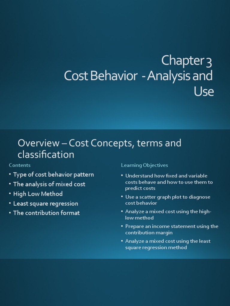 Chapter 3 - Cost Behaviour | PDF | Regression Analysis | Scatter Plot