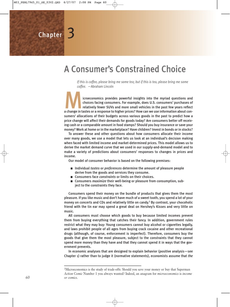 Consumer Choices Explained | PDF | Utility | Economies