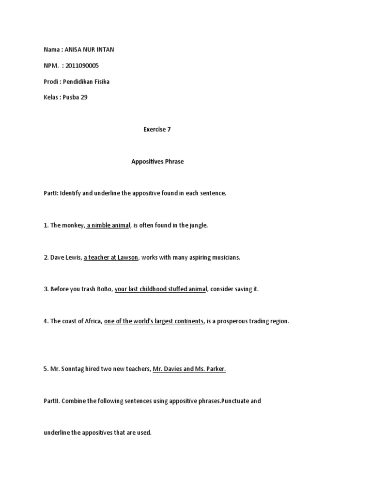 ANISA NUR INTAN - TUGAS - MATRIK B INGGRIS PUSBA 29 - Anisa Nur Intan | PDF