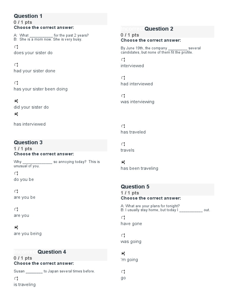 Quiz 1 Englishenglish Ag1 | PDF