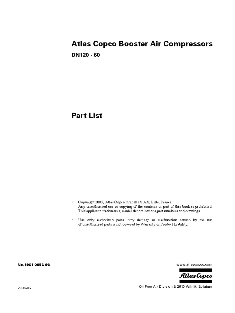 Atlas Copco Booster Air Compressors | PDF | Pipe (Fluid Conveyance ...