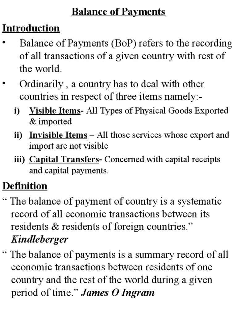 Understanding Balance of Payments Explained | PDF | Balance Of Payments ...