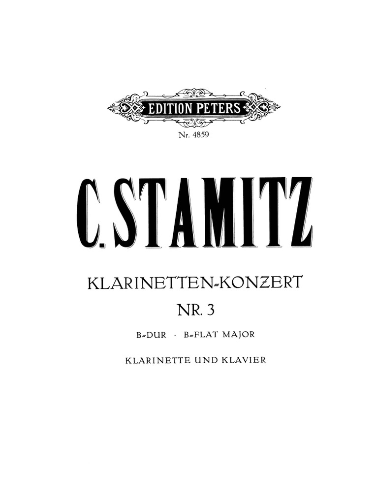 Stamitz - Concerto N. 3 (Score) | PDF