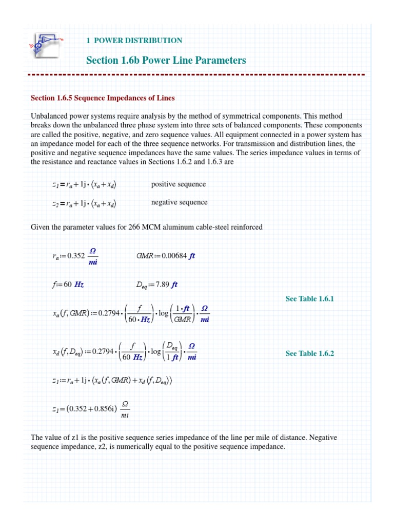 1 - 6b Power Line Parameters - Sequence Impedance of Lines | PDF ...