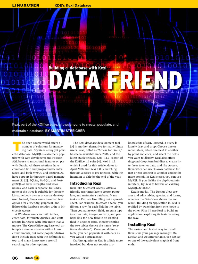 Data Friend: Building A Database With Kexi | PDF | Databases | Software Engineering
