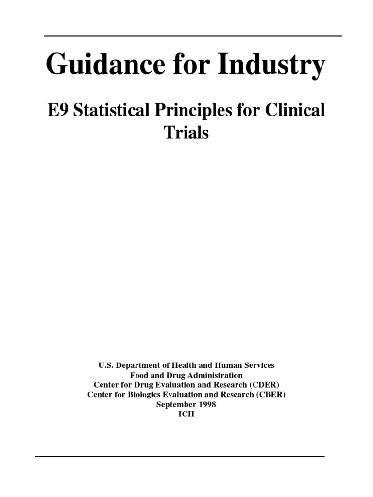 E9 Statistical Principles For Clinical Trials | PDF | Clinical Trial ...