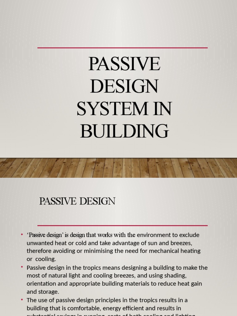Passive Design System in Building | PDF | Building Engineering ...