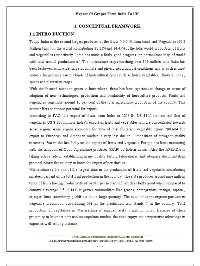 Grapes Export | PDF | Grape | Vitis