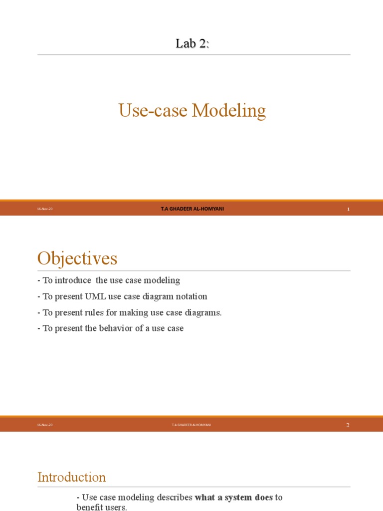 Lab 2-Use Case Modeling | PDF | Use Case | Computer Engineering