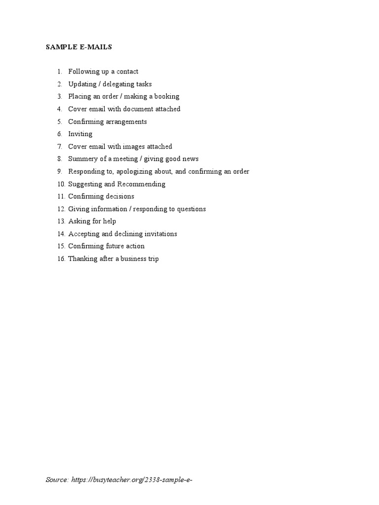 Meeting 10 - Email Examples | PDF