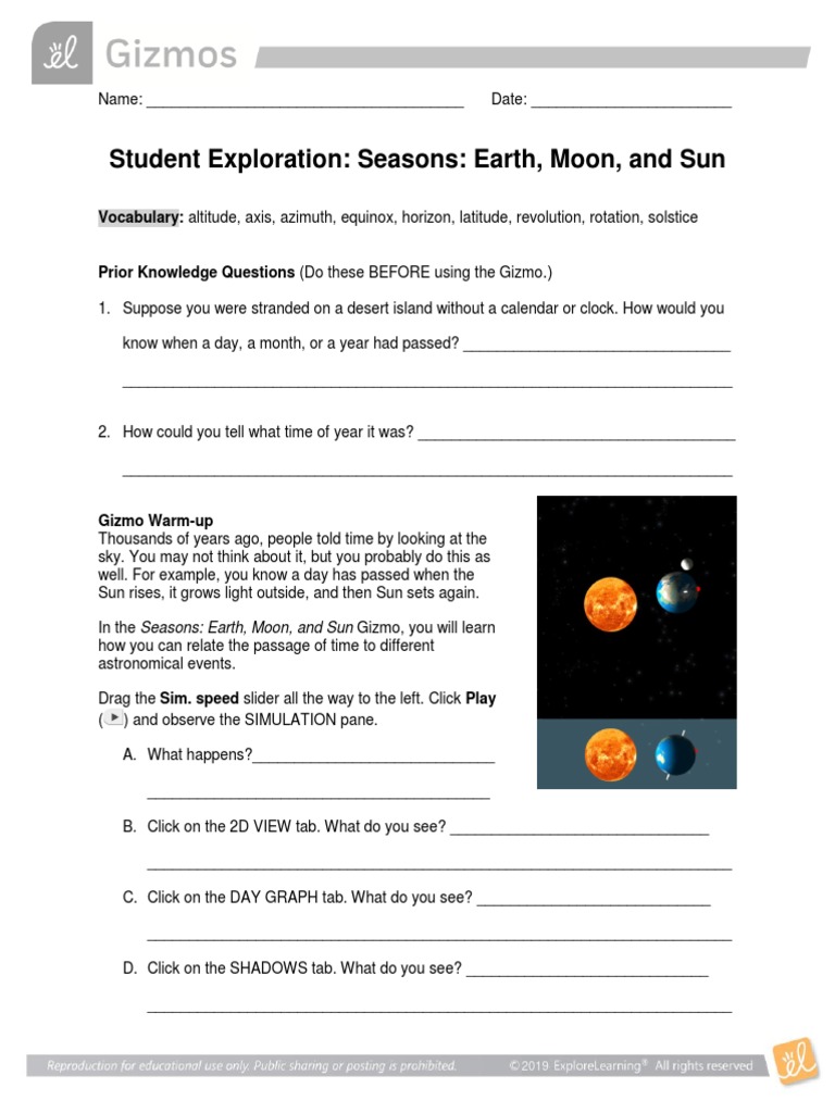 Seasons Earth Moon Sun Se | PDF | Sunset | Earth