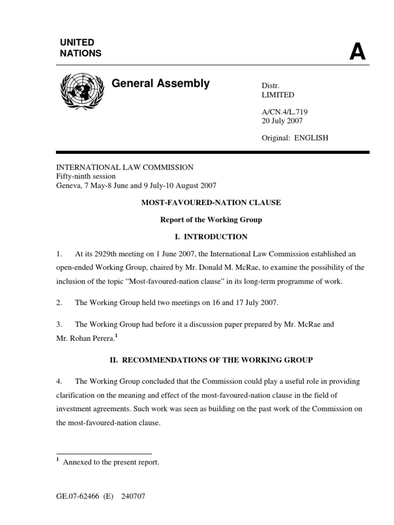 MFN | PDF | Most Favoured Nation | World Trade Organization