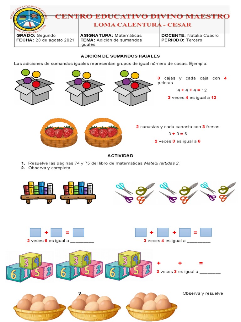 Adición de Sumandos Iguales | PDF