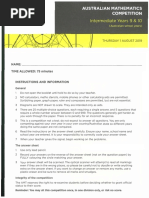 Otago Problem Solving Solutions 1 2023 | PDF