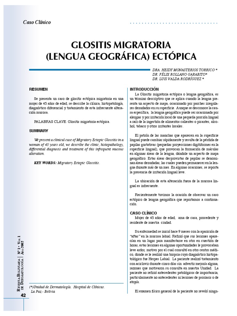 Glositis Migratoria Ectópica (Lengua Geográfica) | PDF | Psoriasis ...
