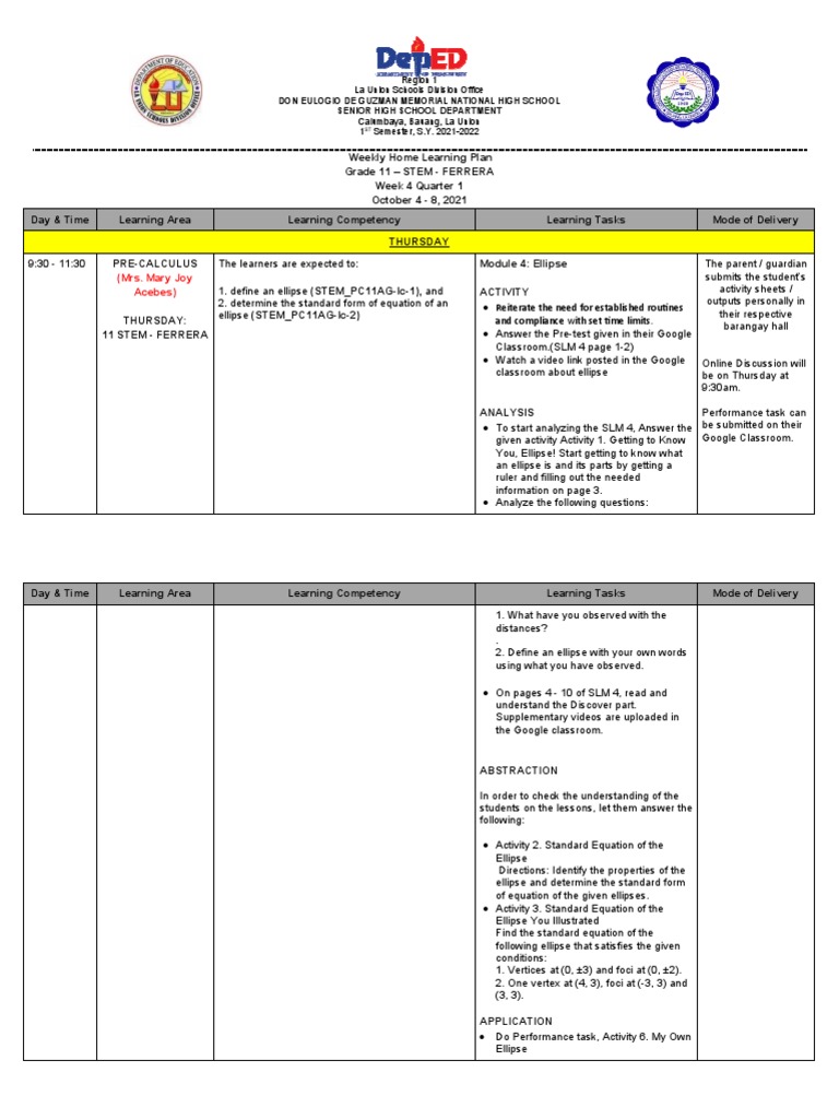 Region 1 La Union Schools Division Office Don Eulogio de Guzman ...