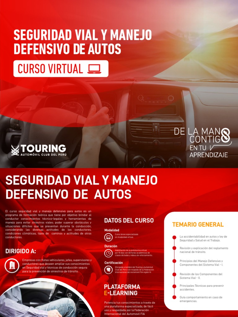 Curso Seguridad Vial y Manejo Defensivo de Autos | PDF | Seguridad vial
