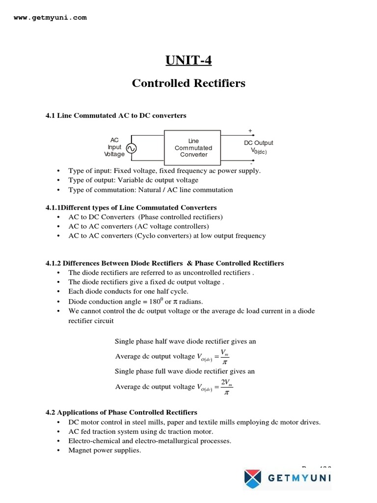 Phase Controlled Rectifiers Guide | PDF | Rectifier | Direct Current