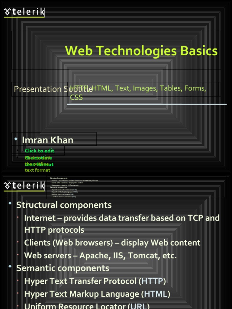 Web Technologies Basics: Imran Khan | Download Free PDF | World Wide ...
