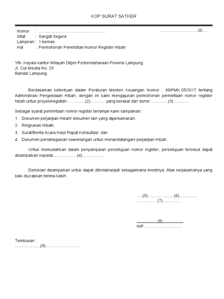 Permohonan Register Hibah Proyek | PDF | Pengelolaan Keuangan & Uang ...