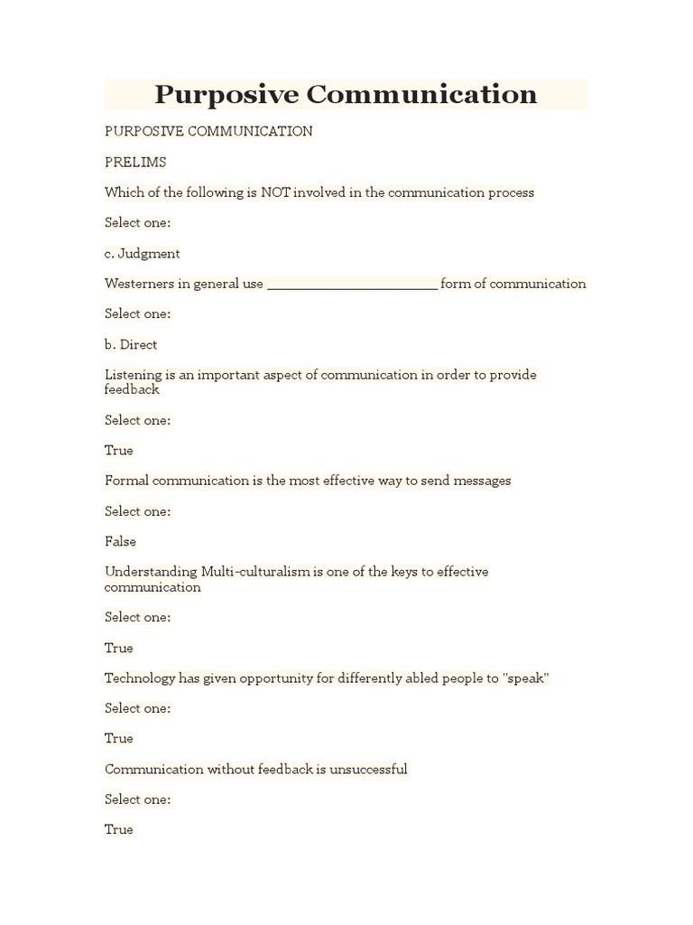 Purposive Communication | PDF | Communication | Persuasion