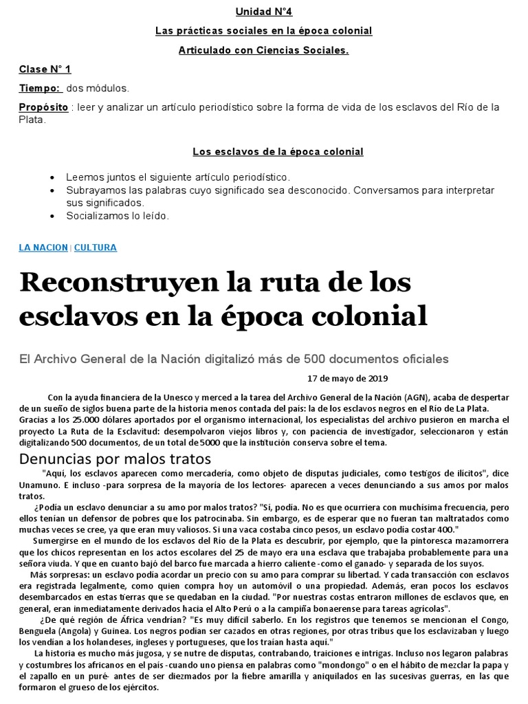 Unidad 4 PL Actividades | PDF | Esclavitud | Verbo