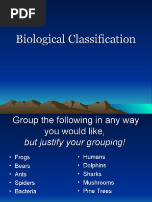 Ppt Ch 10 Taxonomy And Classification Powerpoint
